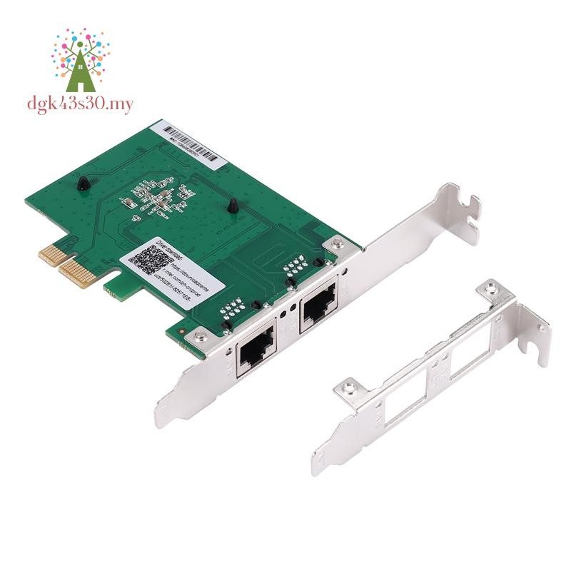 2-Port Gigabit PCIe Network Card 1000M Dual Ports PCI Express Ethernet Adapter with 82571EB LAN ...
