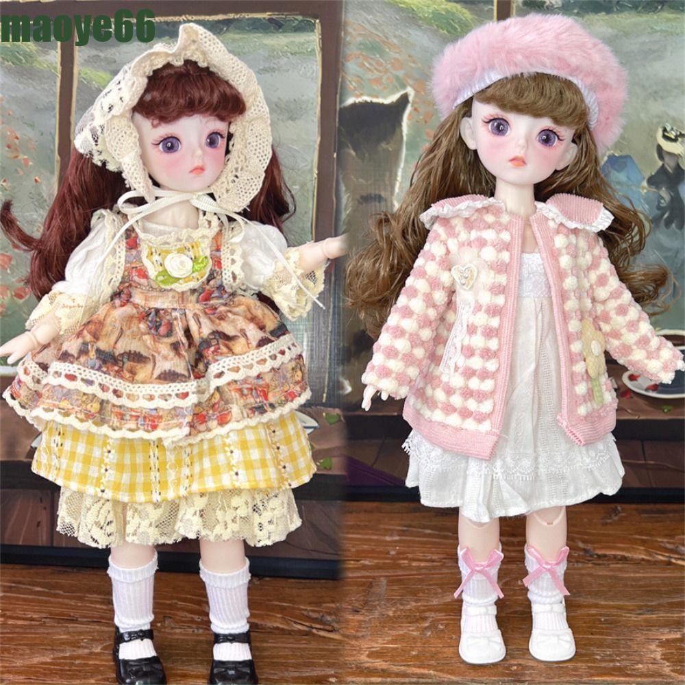 MAOYE 1 Set 30cm Bjd Doll with Clothes, Multi-style Attractive Eyes ...