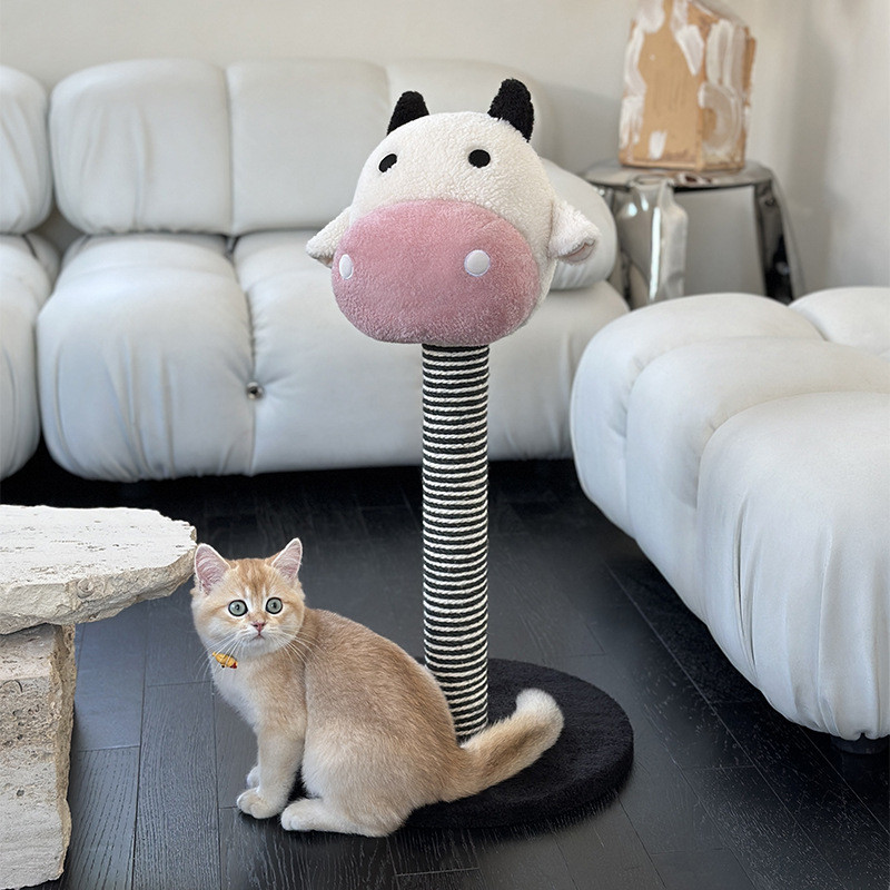 Cute Cow-Themed Cat Scratching Post – The Perfect Play & Rest Spot for ...