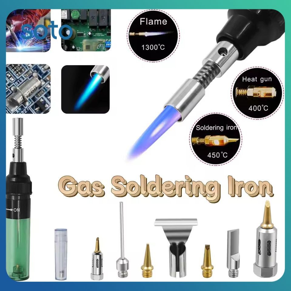 4 In 1 Gas Soldering Iron Kit 1300celsius Butane Welding Pen Burner ...