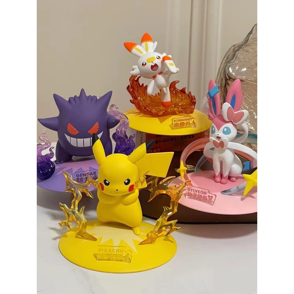 Genuine Pokémon Little Figure Cute Pikachu Gengar Yantuer Meow Meow ...