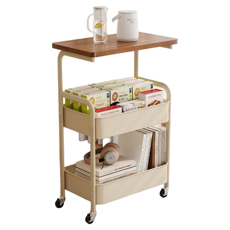 Movable Trolley Sofa Side Table Bedside Shelf High Coffee Table Table ...