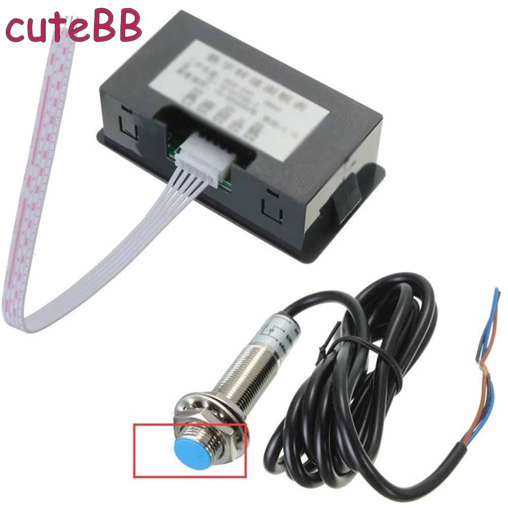 ⭐CuteBB⭐4 Digital LED Tachometer RPM Speed Meter + Hall Proximity ...
