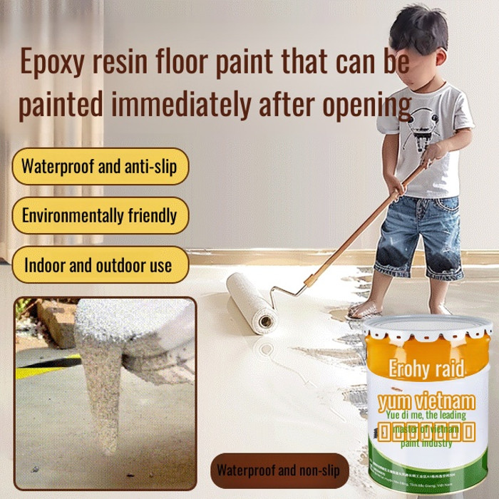 【0 Formaldehyde】Colored Sand Floor Paint Odorless Wear-Resistant ...