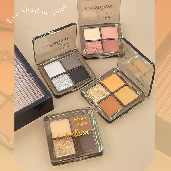 eyeshadow eyeshadow stick Palet pembayang mata empat warna, dulang teh susu, warna bumi, merah ...