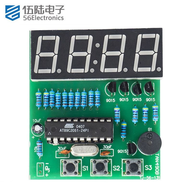 4-digit Electronic Clock Production Kit Digital Tube Microcontroller ...