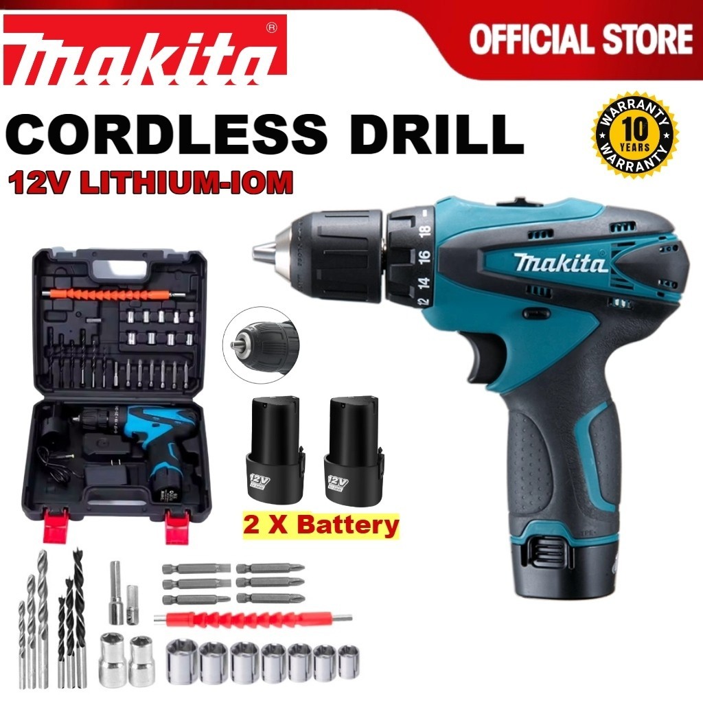 Makita Cordless Drill Driver Hand Drill 12V High Power Tools Drill ...