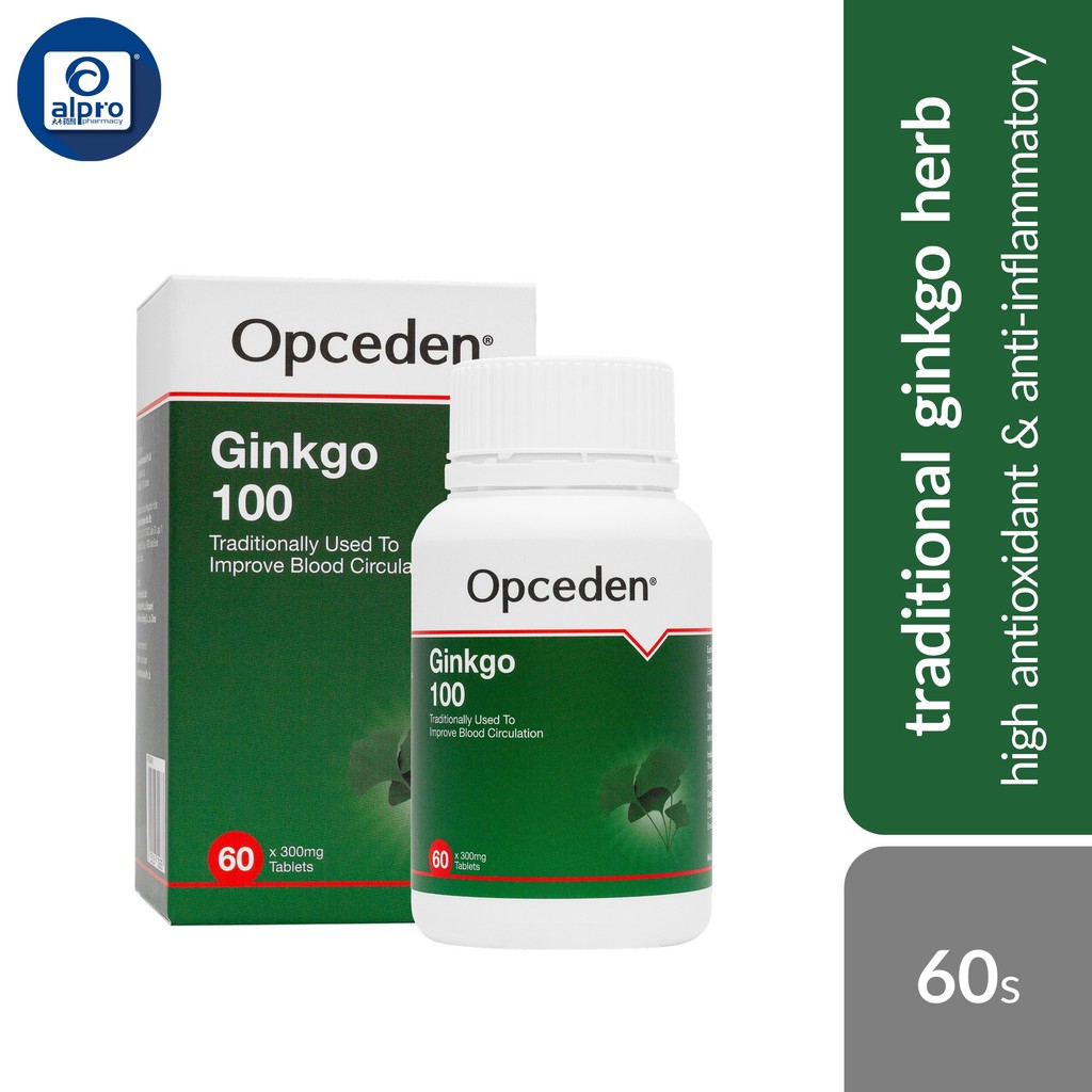 Opceden Ginkgo 100 300mg 60s | High Antioxidant & Anti-Inflammatory ...