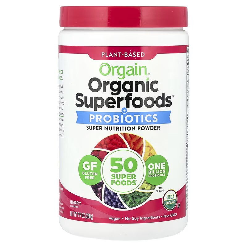 Orgain, Organic Superfoods™ + Probiotics Super Nutrition Powder, Berry ...