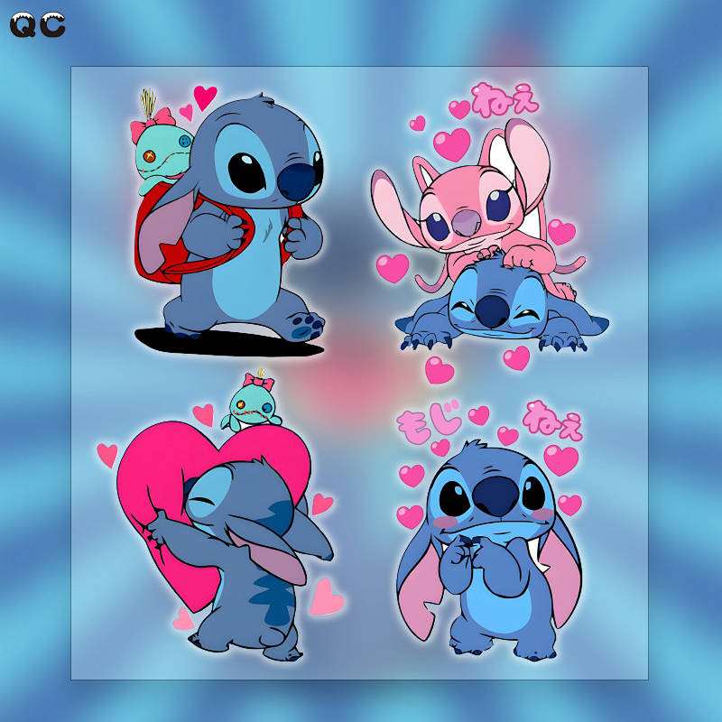 Star Baby Stitch Cartoon Car Stickers Scratch Cover Quarter Window ...