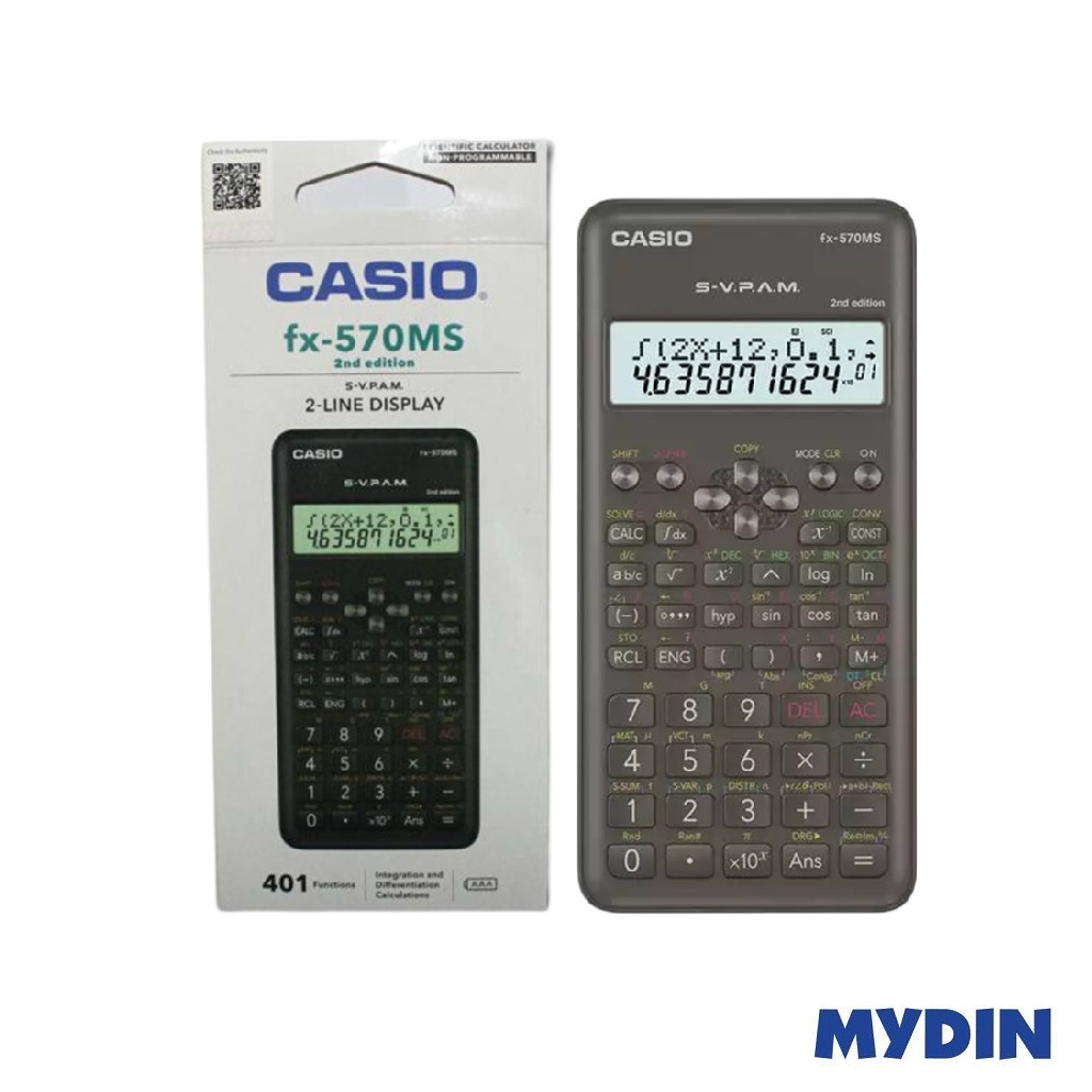 Casio Scientific Calculator FX-570MS 2nd Edition | Shopee Malaysia
