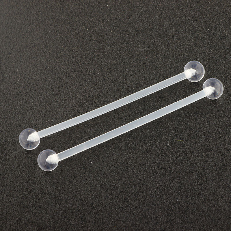 1 Pc Transparent Acrylic Anti-allergy Navel Pins Are Available In ...