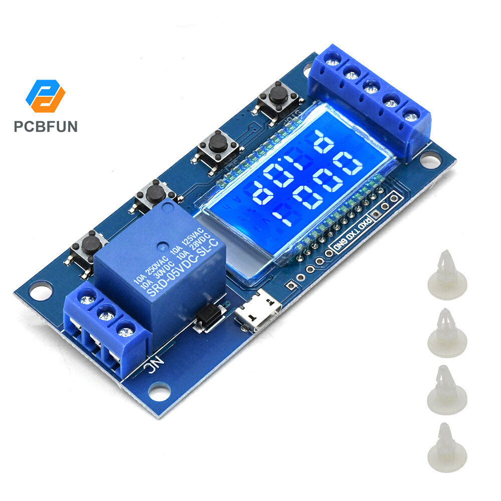 Pcbfun LCD display delay relay module with MICRO USB DC5-30V | Shopee ...
