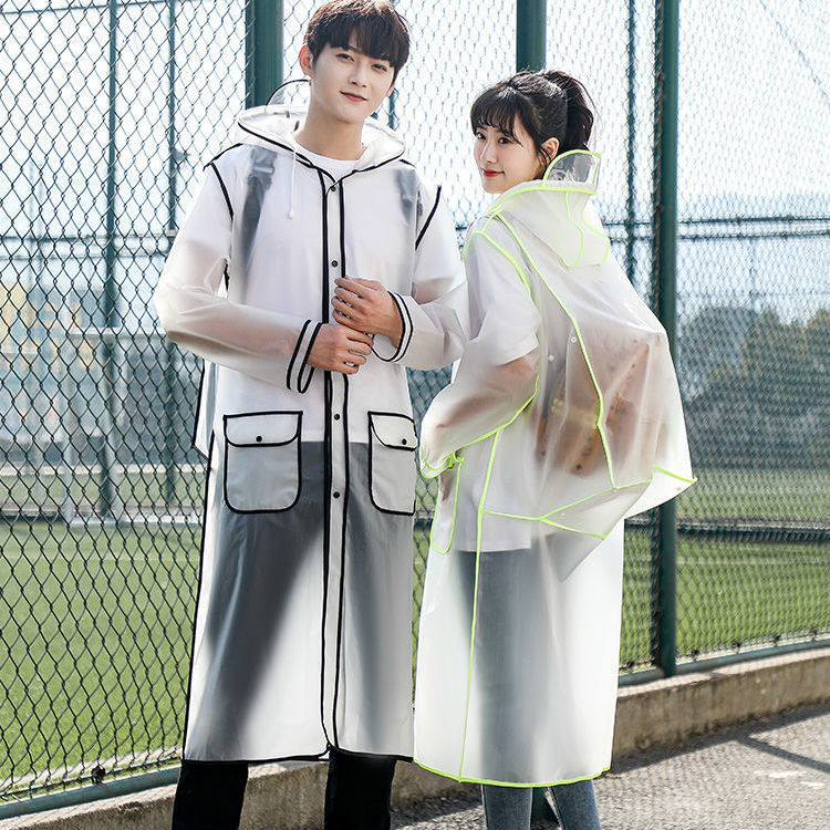 [4230 People Praise] Adult Outdoor Transparent Raincoat Couple Poncho ...