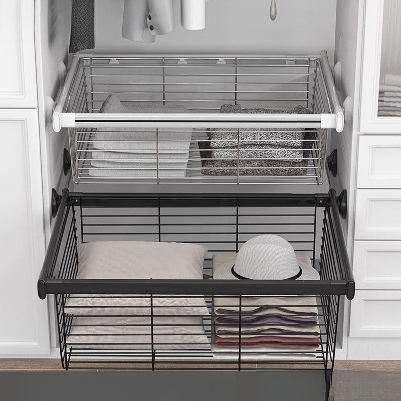 Closet Pull-out Basket Drawer Cloakroom Wardrobe Card Built-in Home ...