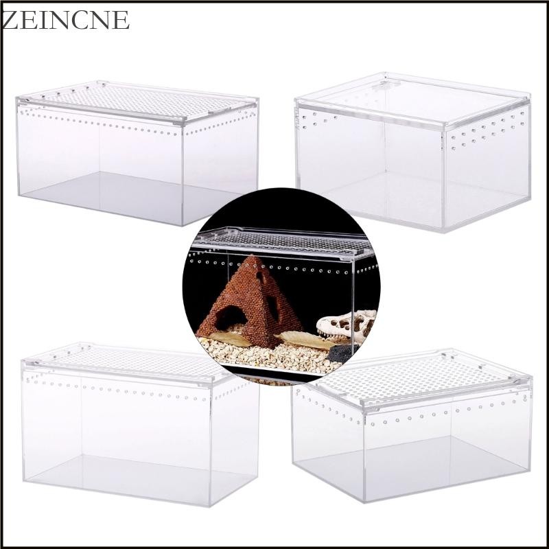 Zein Reptile Feeding Box Snake Breeding Box Lizards Cage Habitat ...