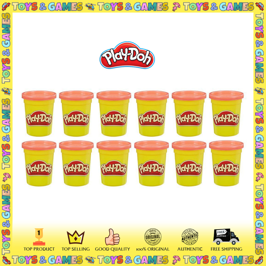 Play-Doh Classic Red 4oz 1 Box 12 Can Modeling Compound Create ...