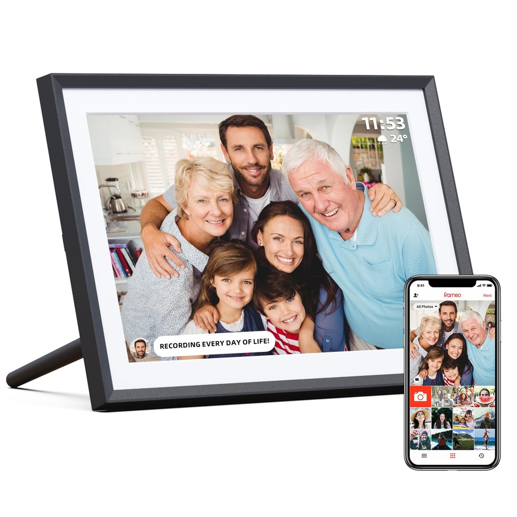 ARZOPA 10.1 Inch Smart WiFi Digital Picture Frame 32GB Storage, Frameo ...