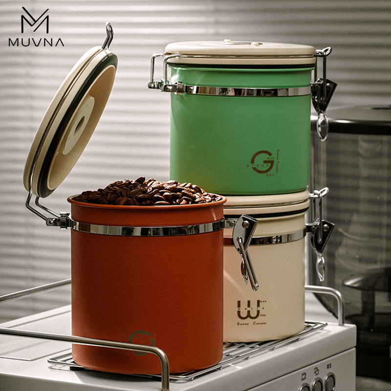 Coffee Bean Storage Tank Coffee Powder Sealed Tank One-Way Exhaust ...
