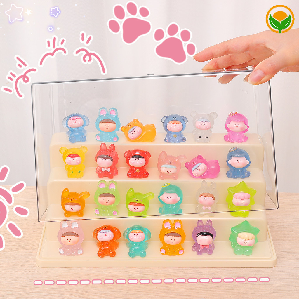 Creative Blind Box Art Toys Display Rack With Lids - Dustproof PET ...