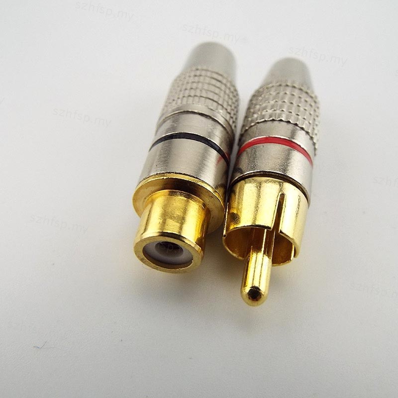 2pcs Gold Plated RCA Male Female Jack Plug Connector for Audio Video Adapter Convertor Coaxial ...