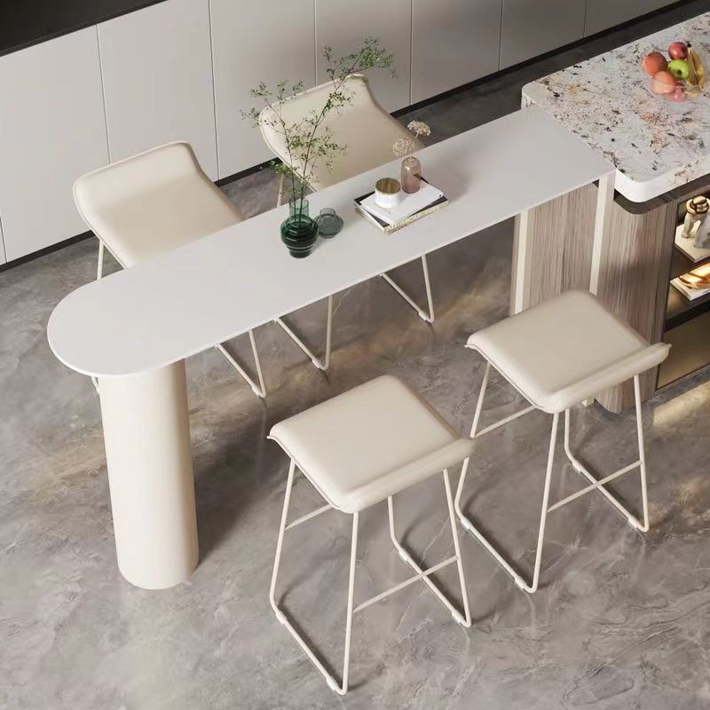 Pure White slate bar table cream style bar counter table bar table with ...
