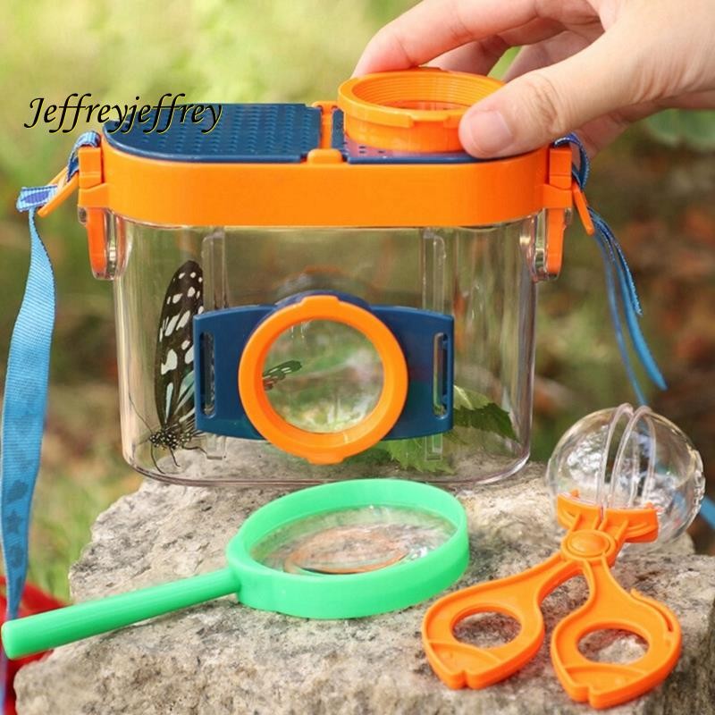 Bug Viewer Outdoor Insect Box Magnifier Observer Set Kit Insect Catcher ...
