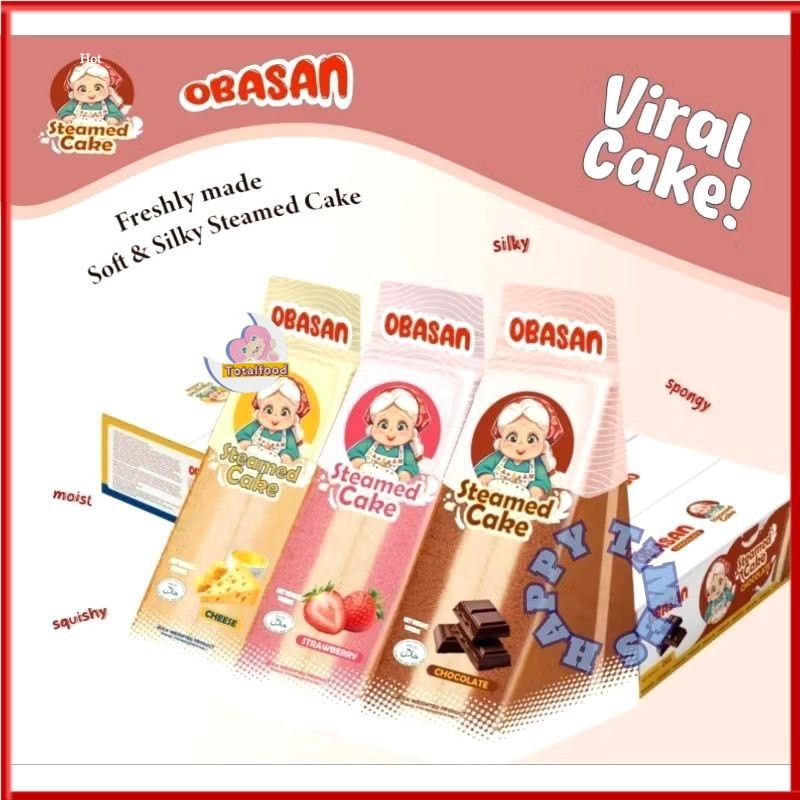 1pcs Obasan pure 3 Triangle Cake (Halal) Coklat/ Cheese/ Strawberry ...