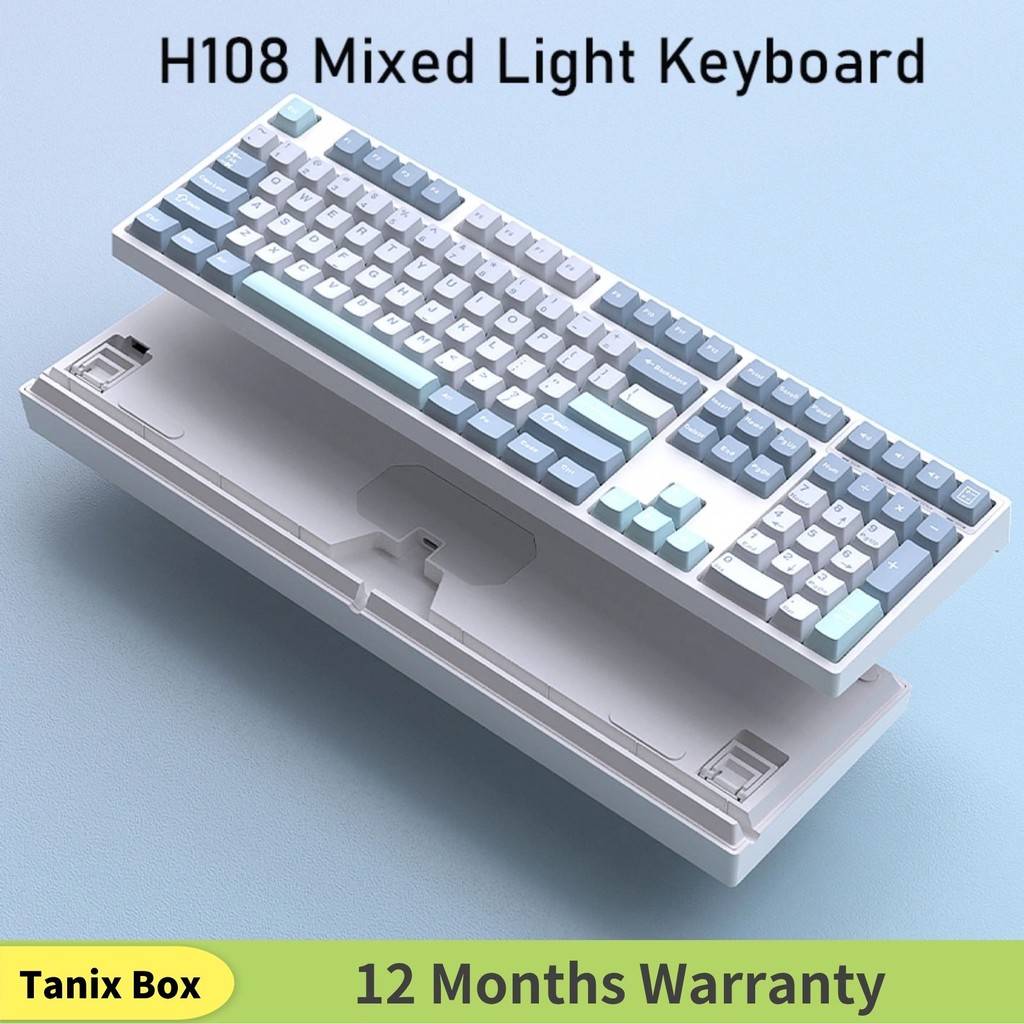 Black Auspicious Snake H108 Three Mode Mechanical Keyboard PBT Keycaps ...