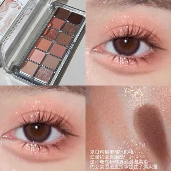 eyeshadow stick eyeshadow palette Palet Pembayang Mata Seni Dua Belas Warna, Solek Cahaya Harian ...