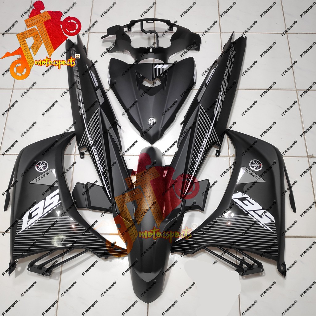 Yamaha Lc 135 Cover Set Matt Black Metallic Black Sniper White V2 V3 V4 ...