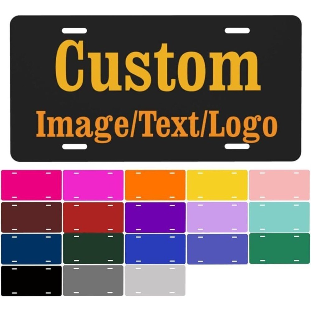 Personalized Custom Aluminum License Plate Car Tag Your Name & Color ...