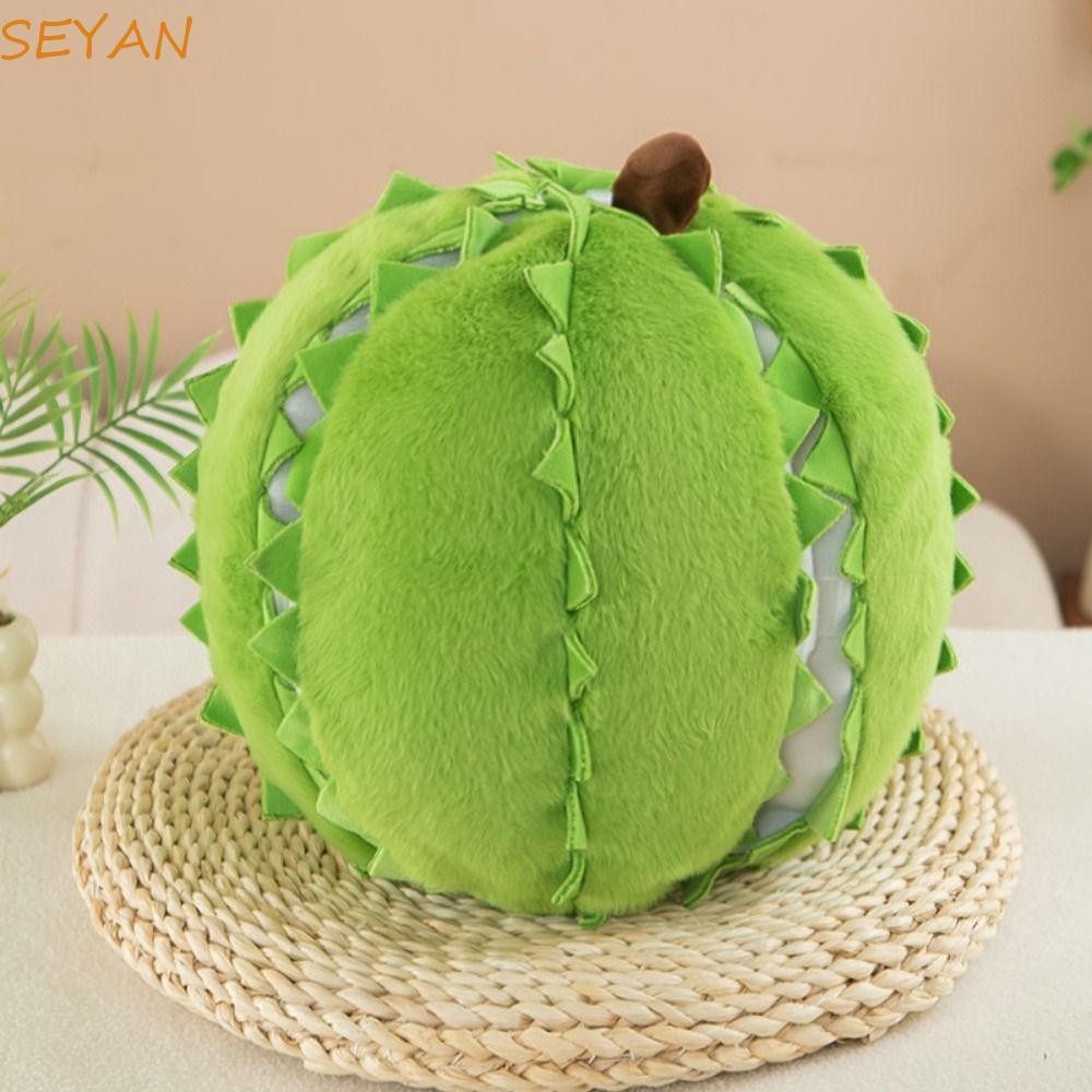 SEYAN Detachable Durian Plush Toy, Fluffy Collection Fruit Durian Plush ...