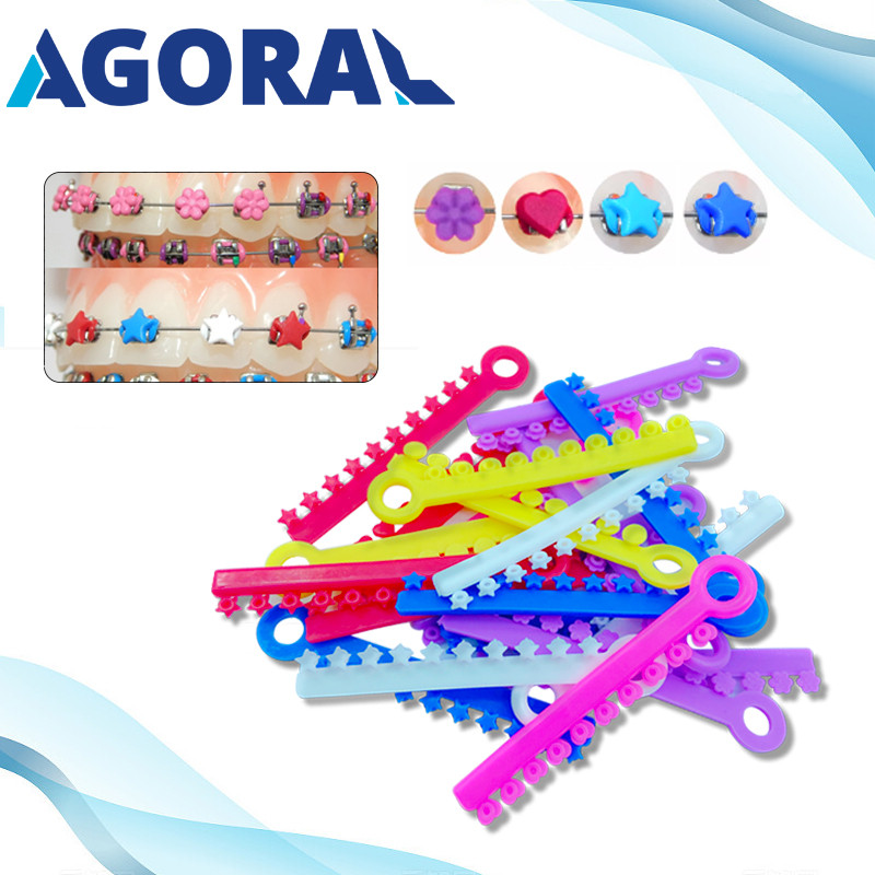 Agoral 200Pcs Dental Orthodontic Elastic Ligature Ties For Ortho Braces ...