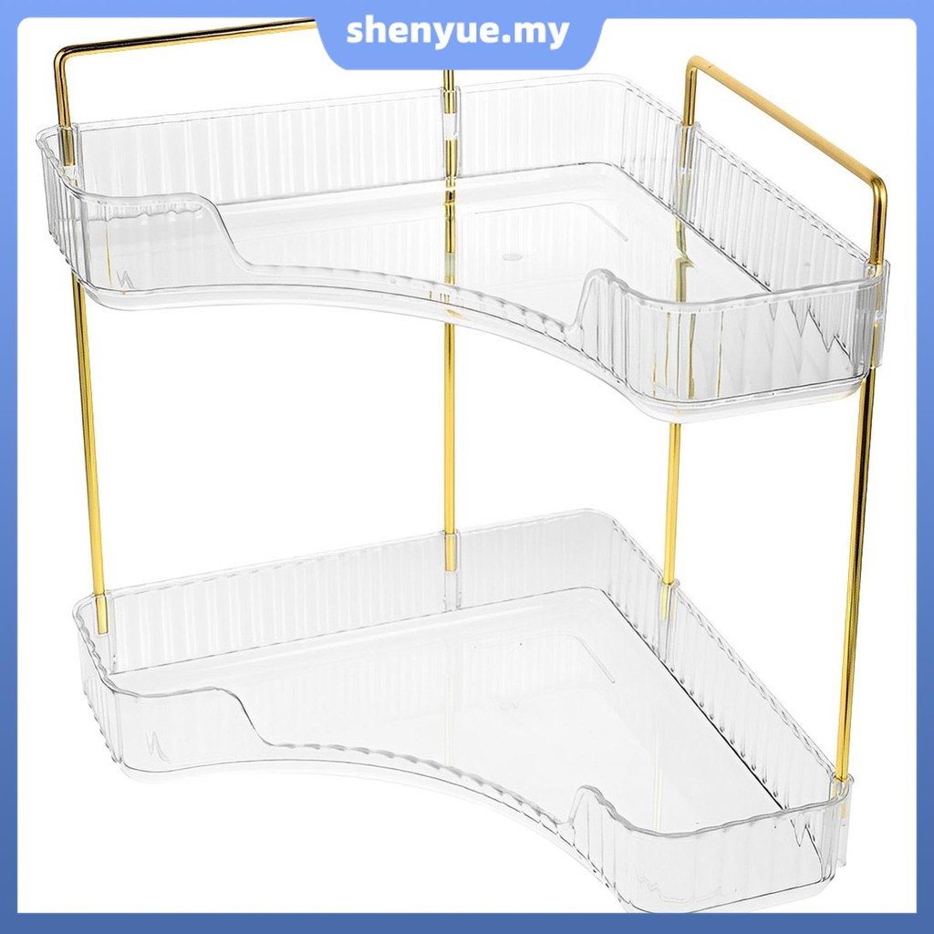 Corner Bathroom Countertop Organizer 2 Tier Corner Countertop Storage ...