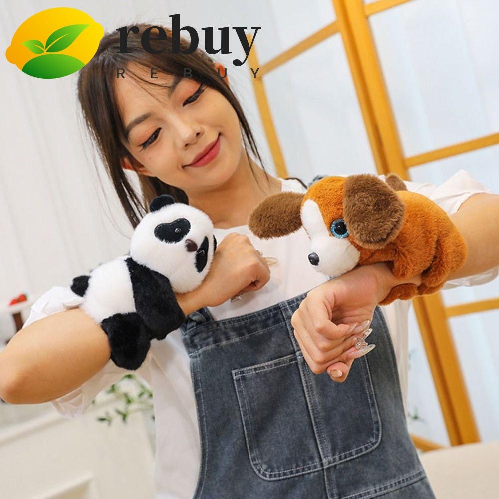 REBUY Slap Bracelet Series, Squirrel Dog Plush Doll Slap Bracelet ...