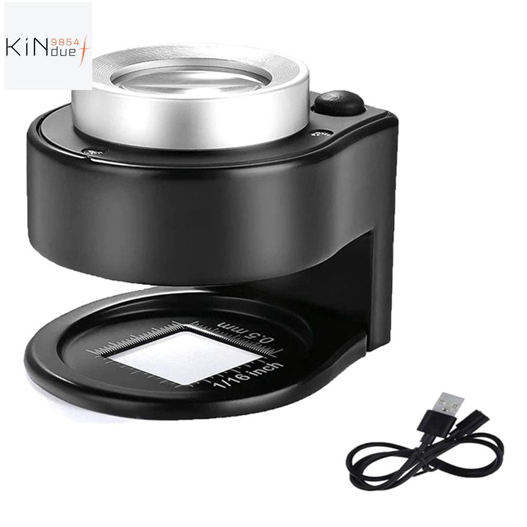 Double Layer Optical Magnifying Glass Magnifier 60X Reading Loupe 395Nm ...