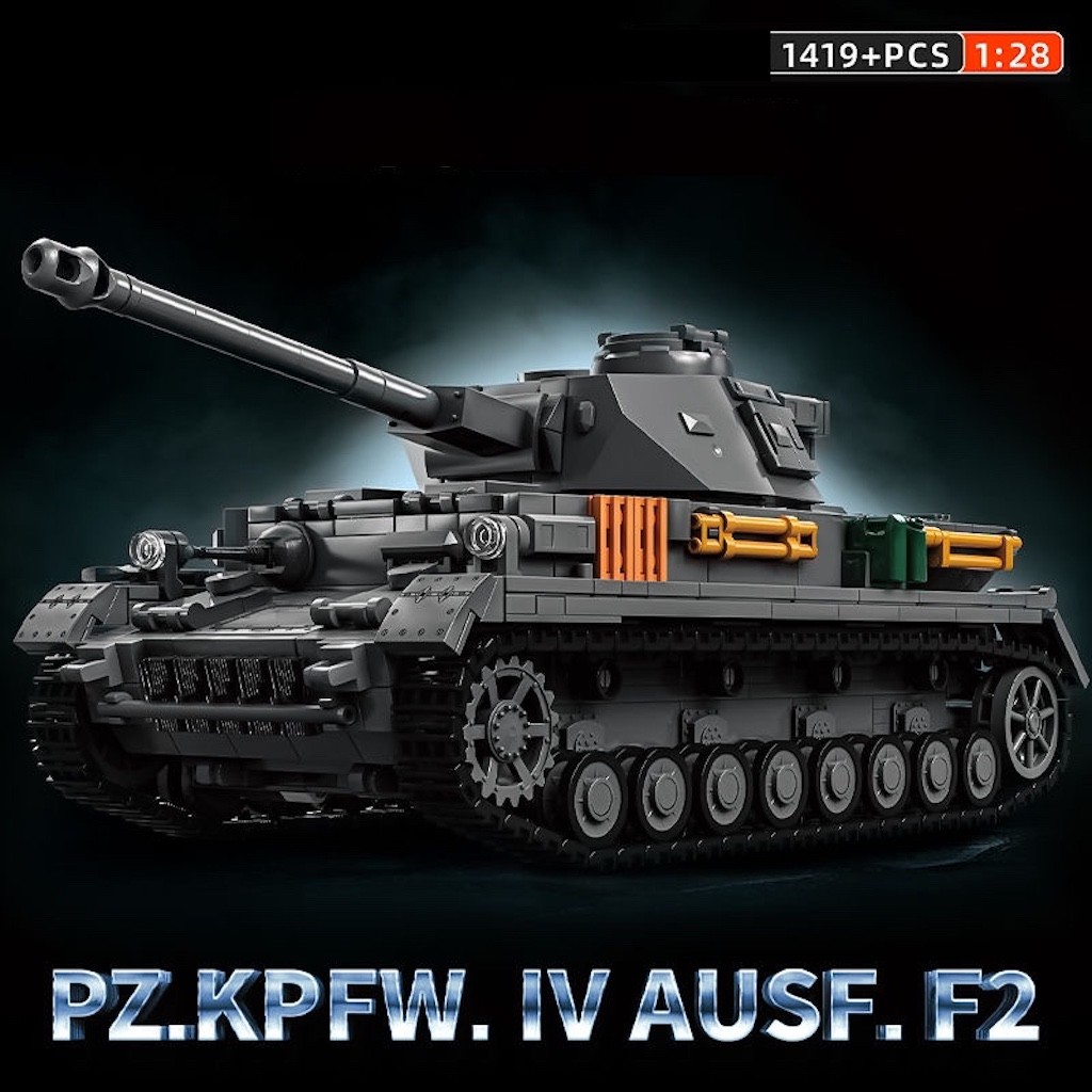 1419PCS MOC PZ.KPFW.IV Ausf.F2 Panzer Tank Model Toy Building Block ...