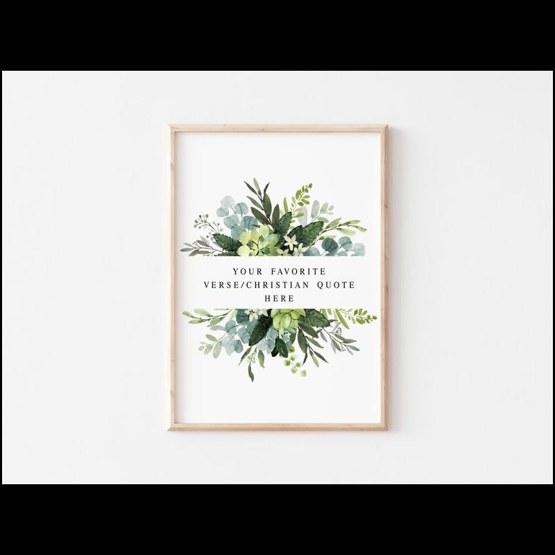 Cetakan Ayat Alkitab Kristian Peribadi - Karya Seni Digital Tersuai ...