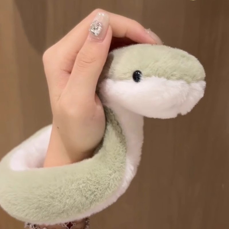 Cartoon Snake Plush Toy Green Snake Soft Snake Plush Doll Can Change ...