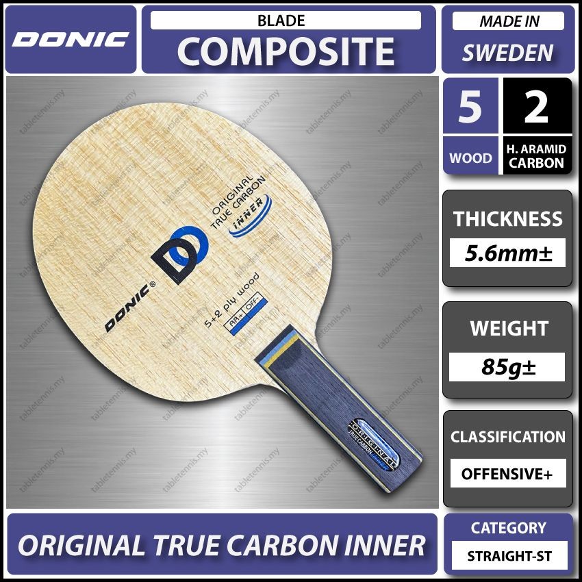Donic Original True Carbon Inner Carbon Composite Table Tennis Blade Paddle Bat Racket Ping Pong ...