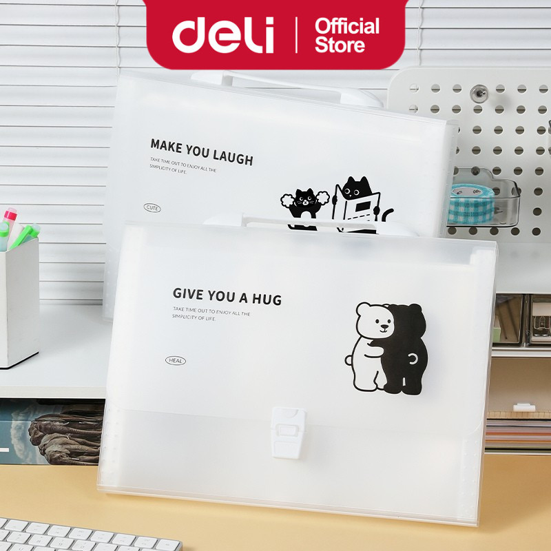 Deli A4 Expanding File Folder 13 Pockets with Index Tabs PP Material ...