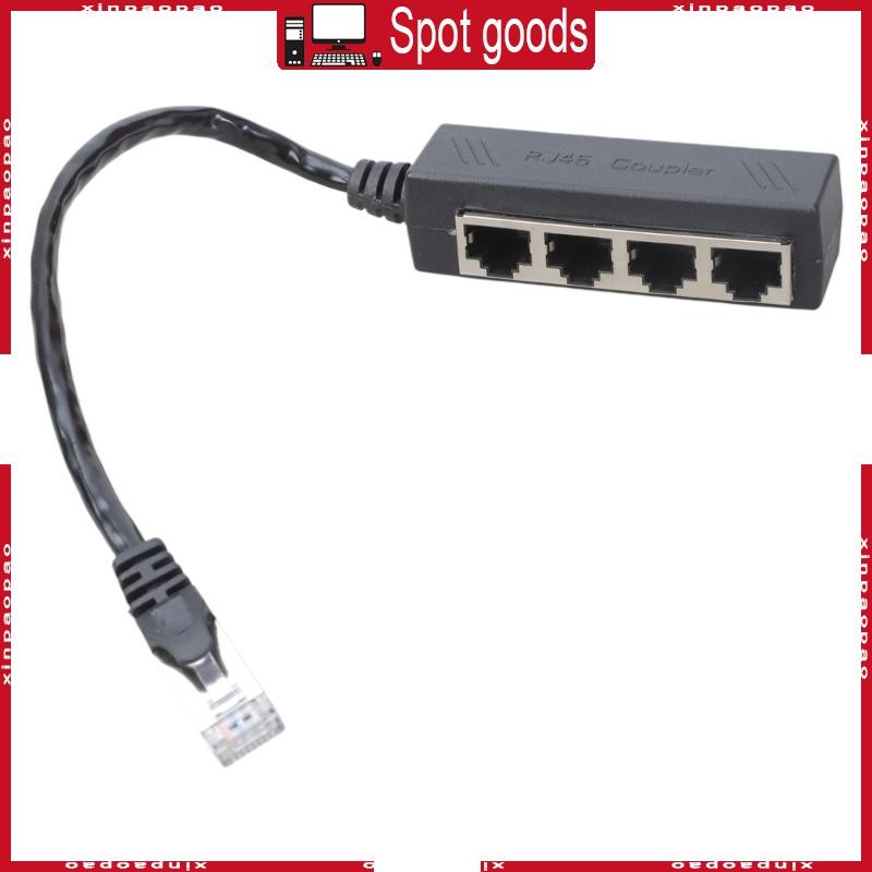XI RJ45 Networking Splitter Extender Adapter 1 to 4 Port Ethernet Cable ...