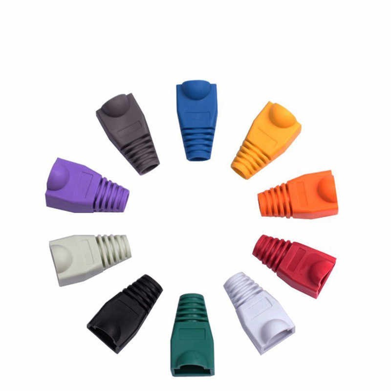 10Pcs / 100 Pcs RJ45 Network Cable Lead Connector Cover Cap Boot Cat 5 ...