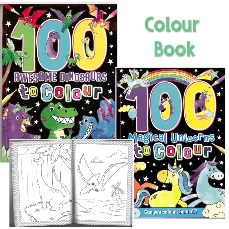 100 Magical Unicorns / Dinosaurs to Colour | Can you colour them all ...
