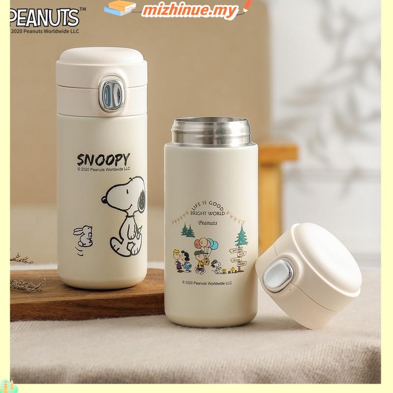 PrettyGenuine Authorized 304 Snoopy Stainless Steel Mugs Men And Women Office Insulation Cups ...