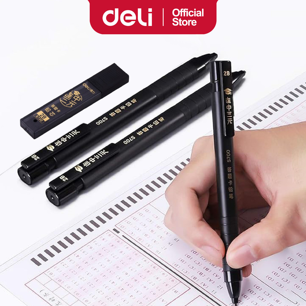 Deli TRIUMPH Exam Series 0.6mm 2B Mechanical Pencil Refill Pensil Ubat ...