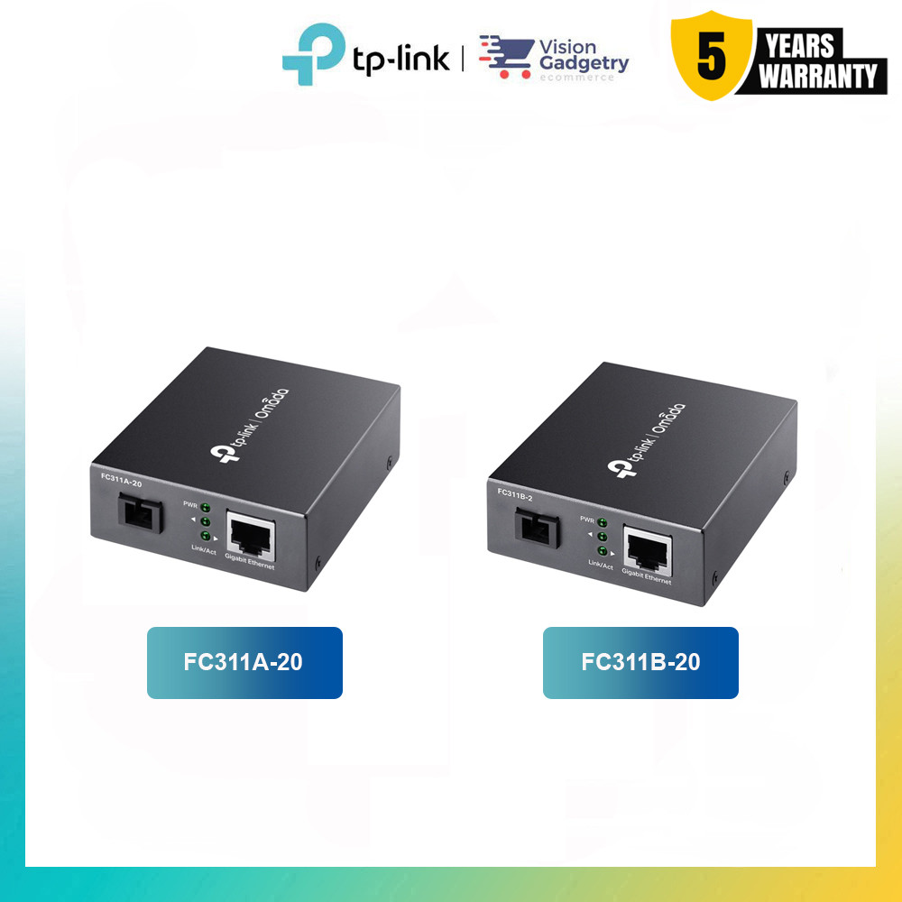 TP-Link TL-FC311A-20 TL-FC311B-20 Gigabit WDM Media Converter | Shopee ...