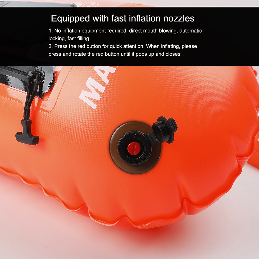 OCE! 20L Air Dry Tow Bag Highly Visible IPX7 Waterproof Inflatable Life ...