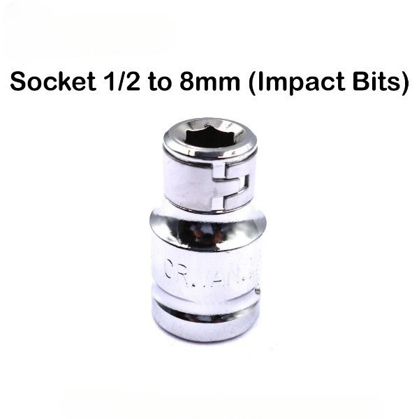 Impact Driver Bit 8mm Socket Chrome Vanadium Impact Wrench (M) | Shopee ...